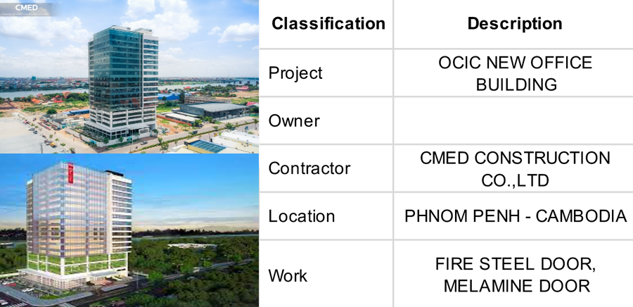 OCIC NEW OFFICE BUILDING - CAMBODIA DOOR JSC